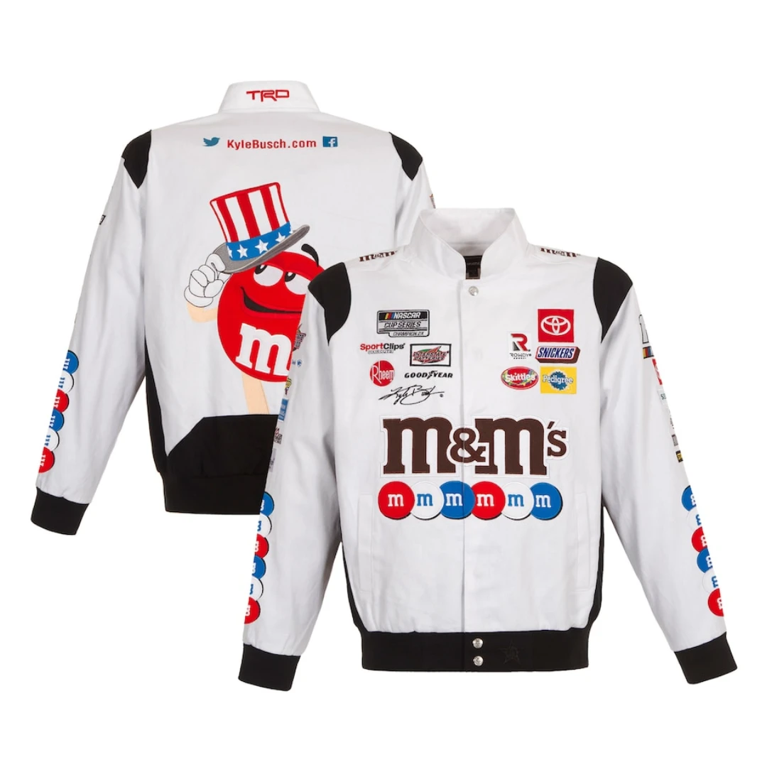Kyle Busch M&M's Racing NASCAR Twill Jacket| Alibaba.com