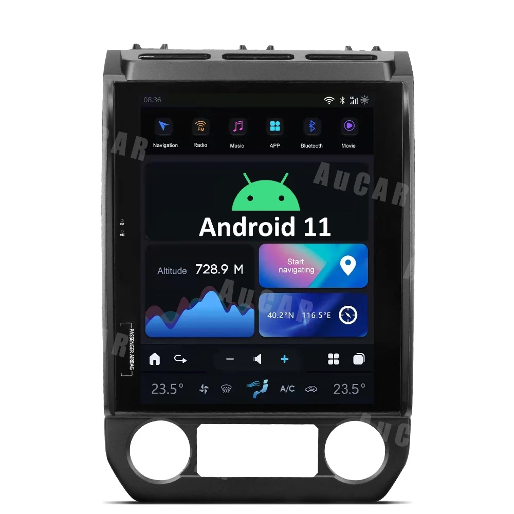 AuCar Tesla Screen Android 11 GPS Navigation Car Radio Head Unit For ...
