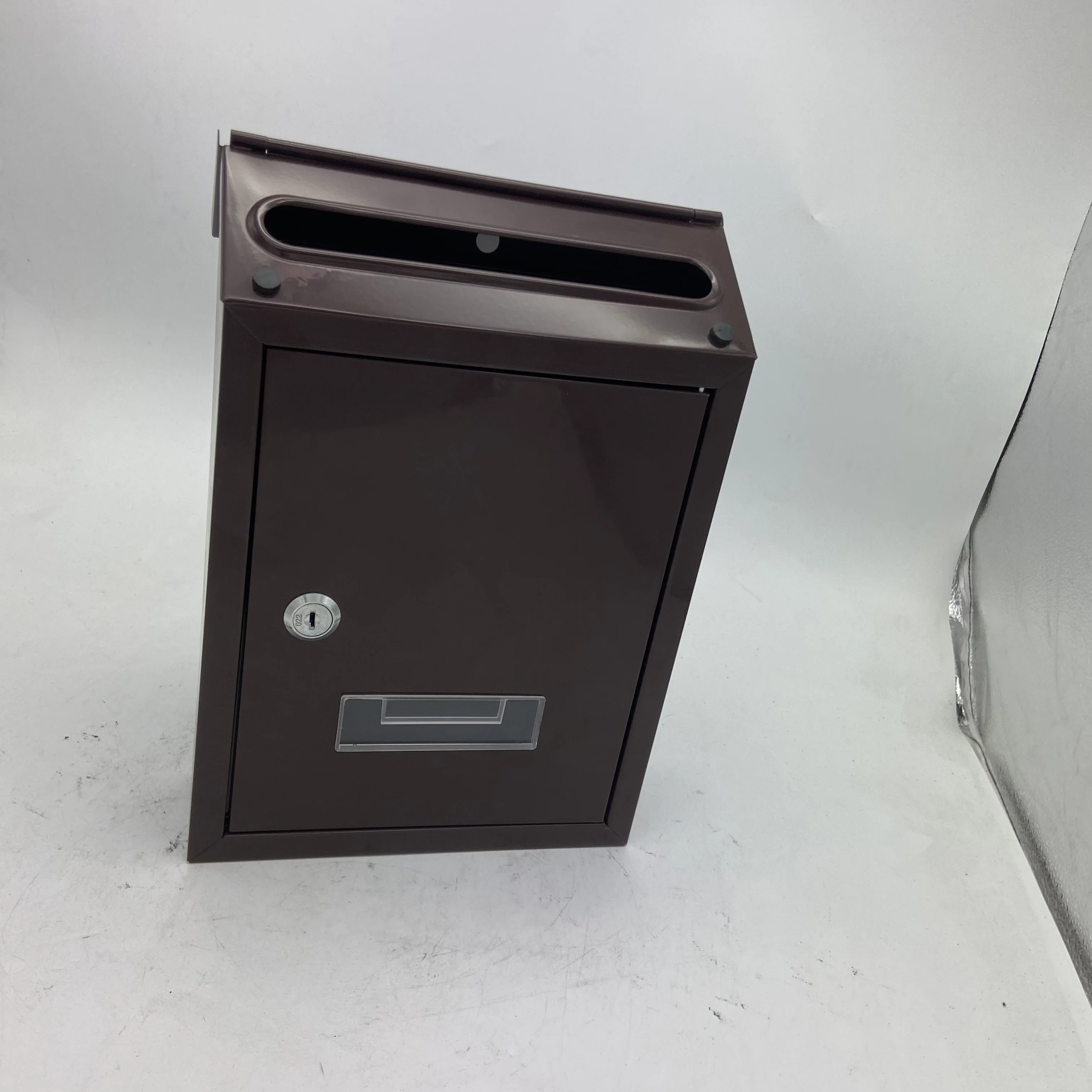 Waterproof Black Galvanized Steel Wall-Mounted Lockable Mailbox Anti ...
