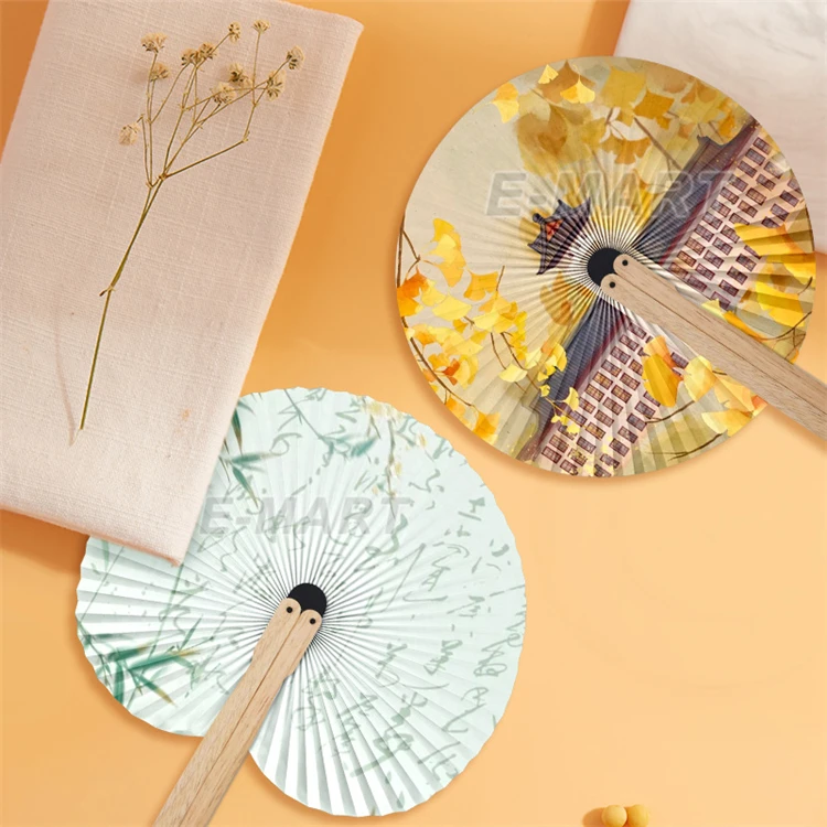 Promotional Advertising Round Storage Fan - Buy Round Paper Fan ...