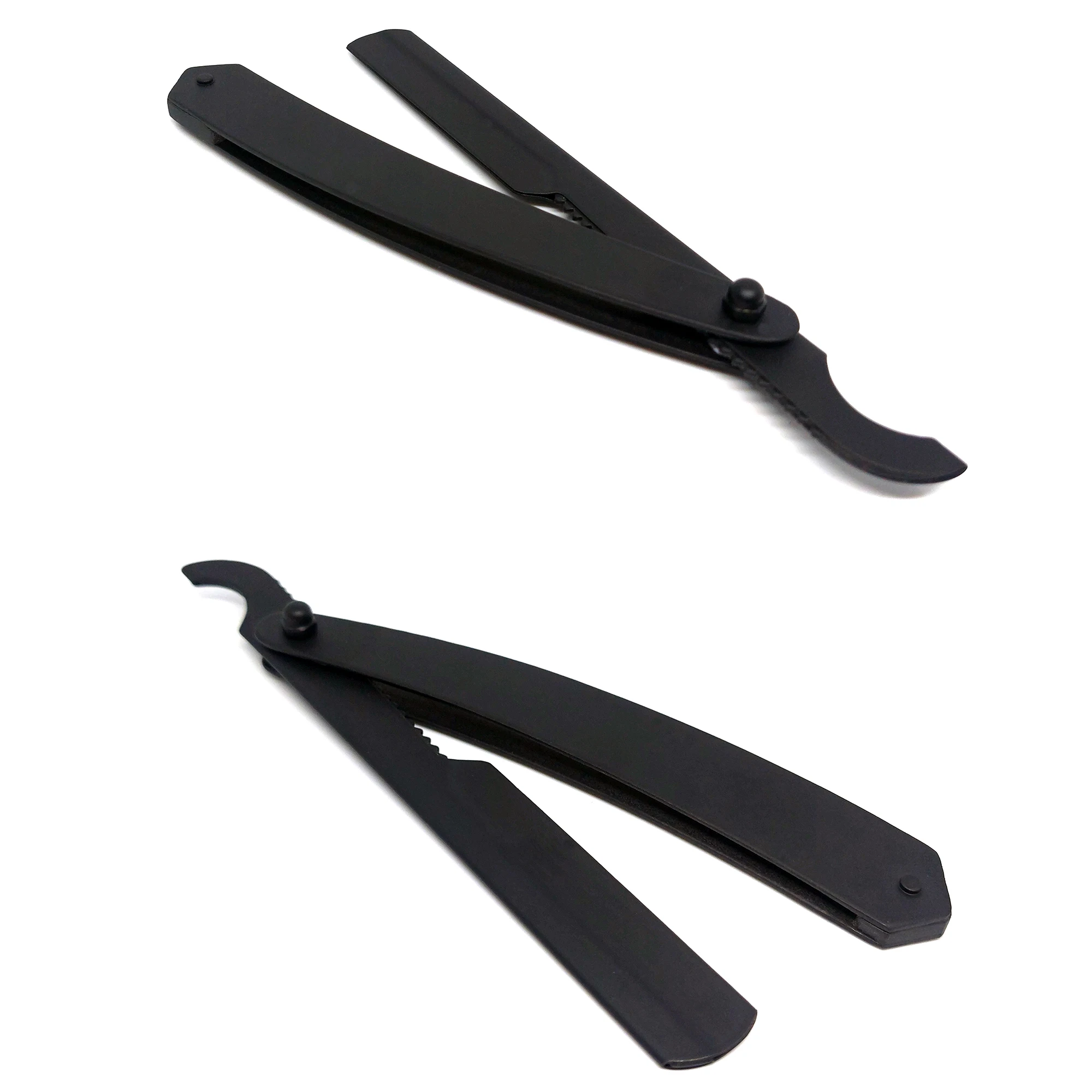 Turkish Barber Razor Matte Black With Leather Case Premium Quality ...