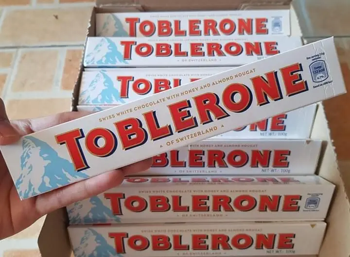 Toblerone White Chocolate 100g Pack Of 4 / Toblerone Black Dark ...