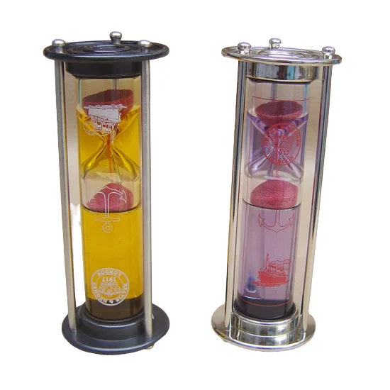 Antiqued Brass Vintage Style Hourglass Sand Timer,Sand Clock,Desktop ...