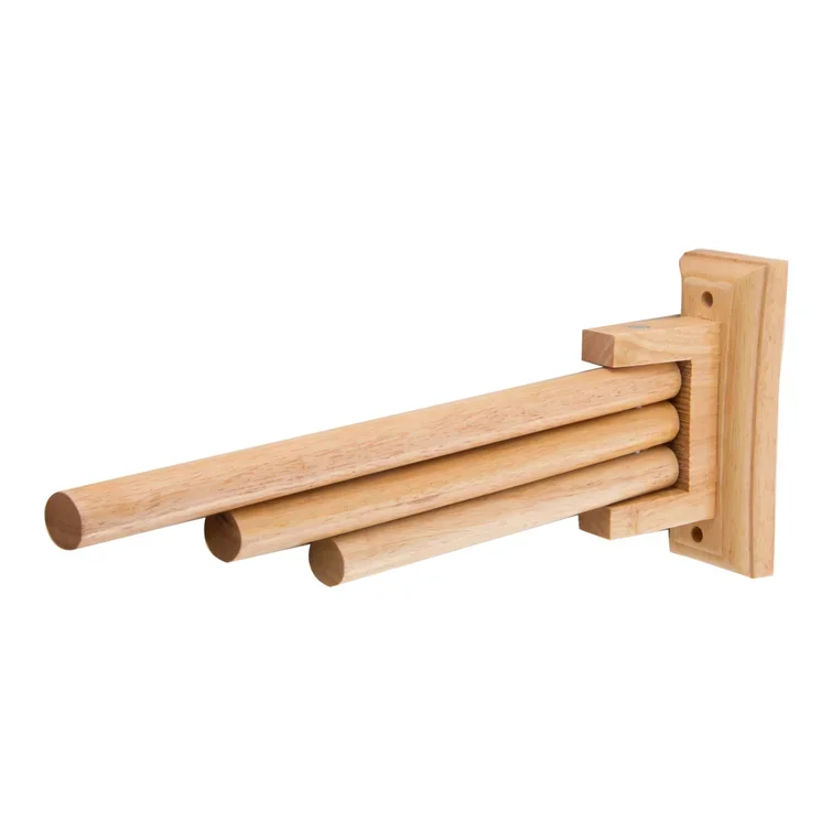 Triple Rack Wooden 16" Wall Mounted Towel Bar - Buy Bamboo Rack,Bamboo ...