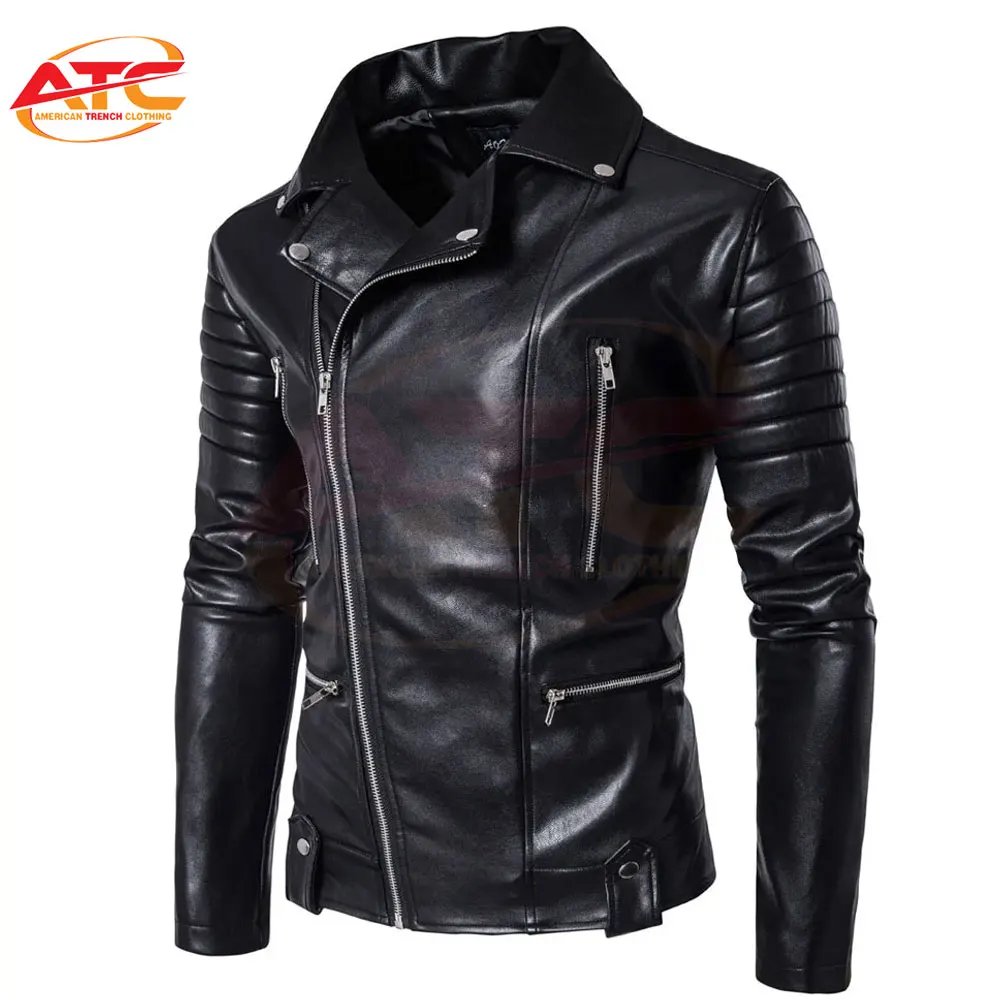 Custom Made Logo Your Own Design Outdoor Leather Men's Coats With ...