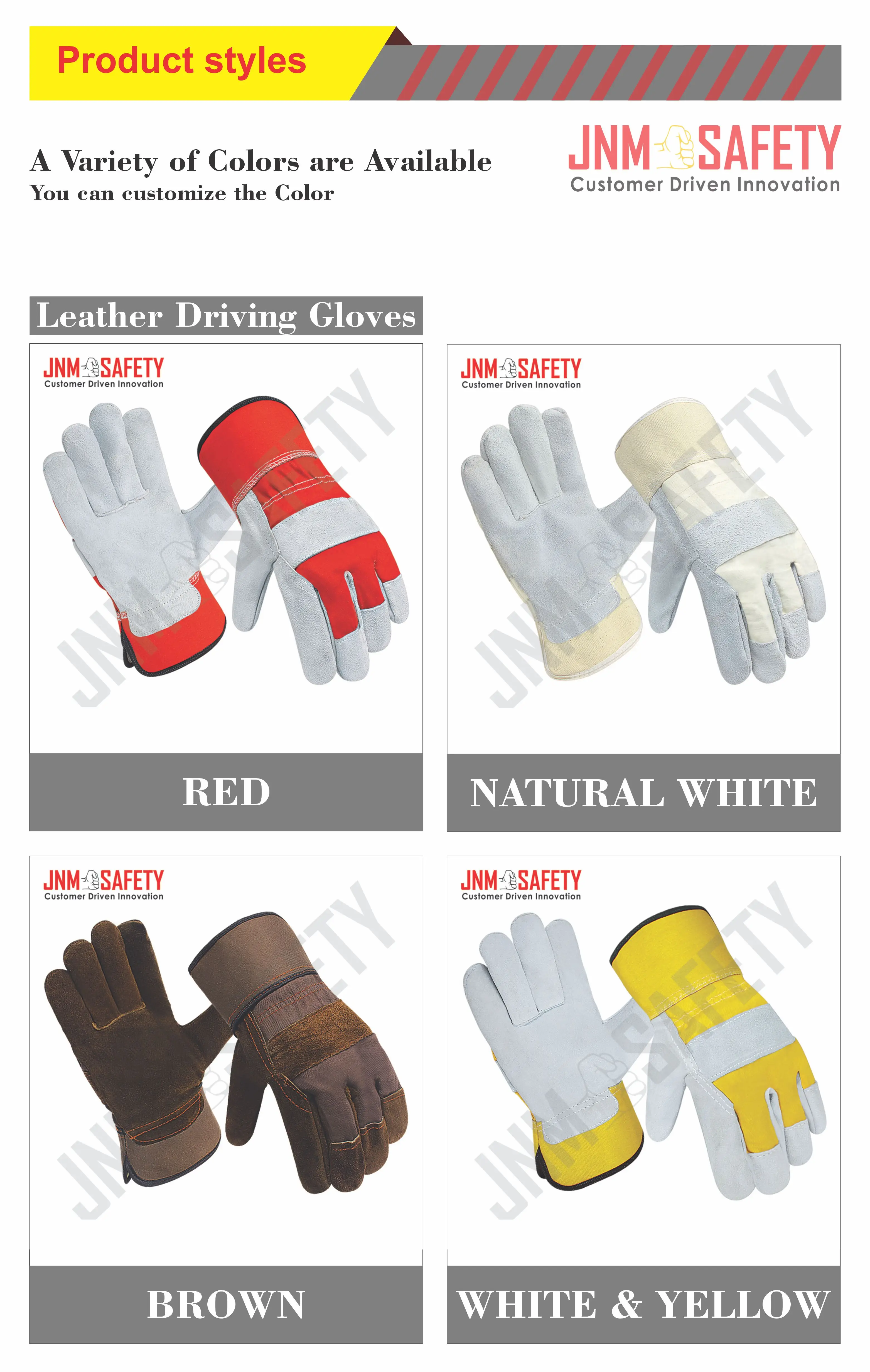 Industrial Safety Hand Protection Canadian Rigger Cowhide Split Leather ...