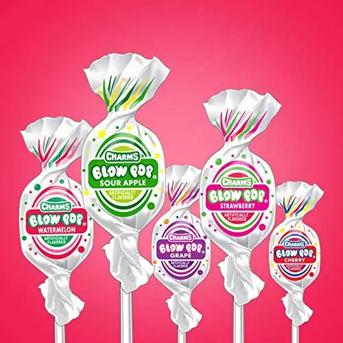 Blow Pops Assorted Bubble Gum Pops Display Box (100 Pack)