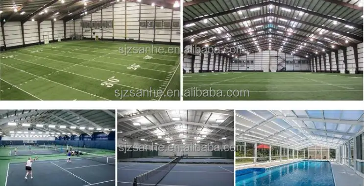 Prefabricated Sports Buildings Gymnase/ Steel Structure Badminton Court ...