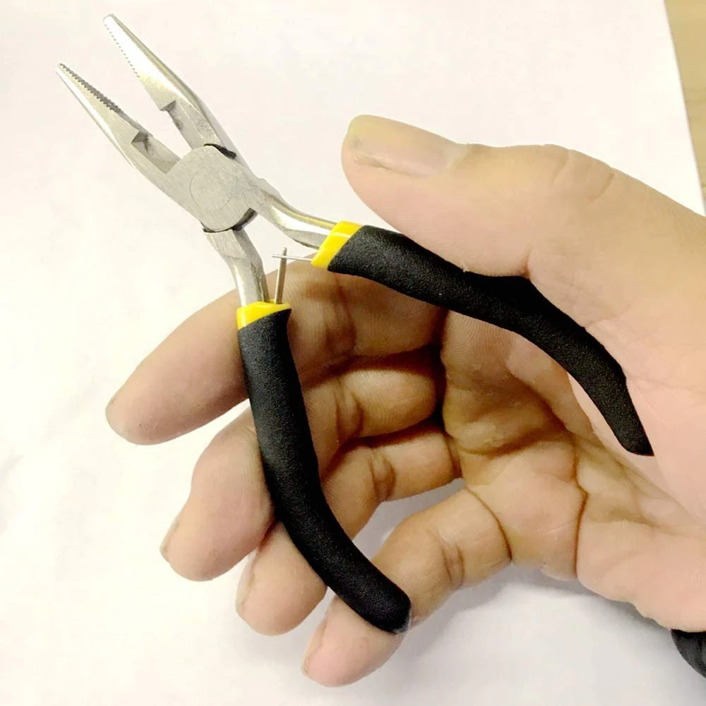 German Stainless Steel Hair Pliers Tip Plier Hair Extension Tools Grip ...