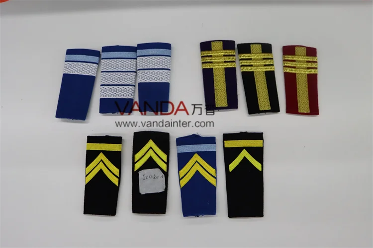 Vanda Uniform Insignia Shoulder Cords Ranks - Embroidered Epaulet