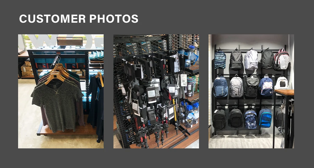 Hardware Metal Square Faceout for Clothing Display Rectangular Hangbar ...