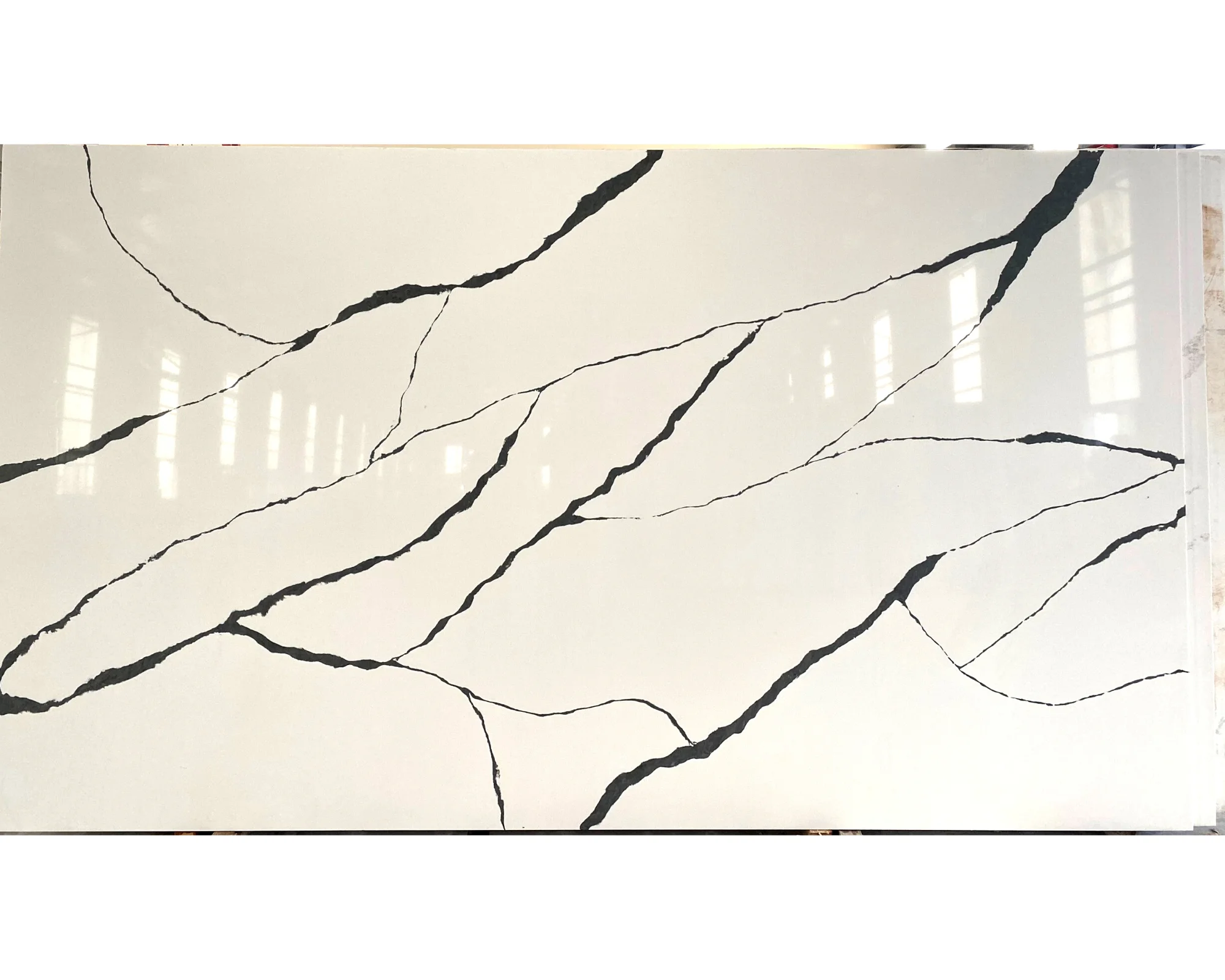 Lq- 816 Calacatta White Quartz Modified Clay Material Natural Flexible ...