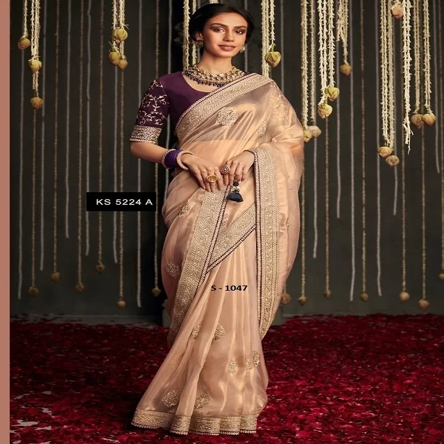 Best Quality Indian Stylish Cotton and Rayon Fabric Women Saree Bridal ...