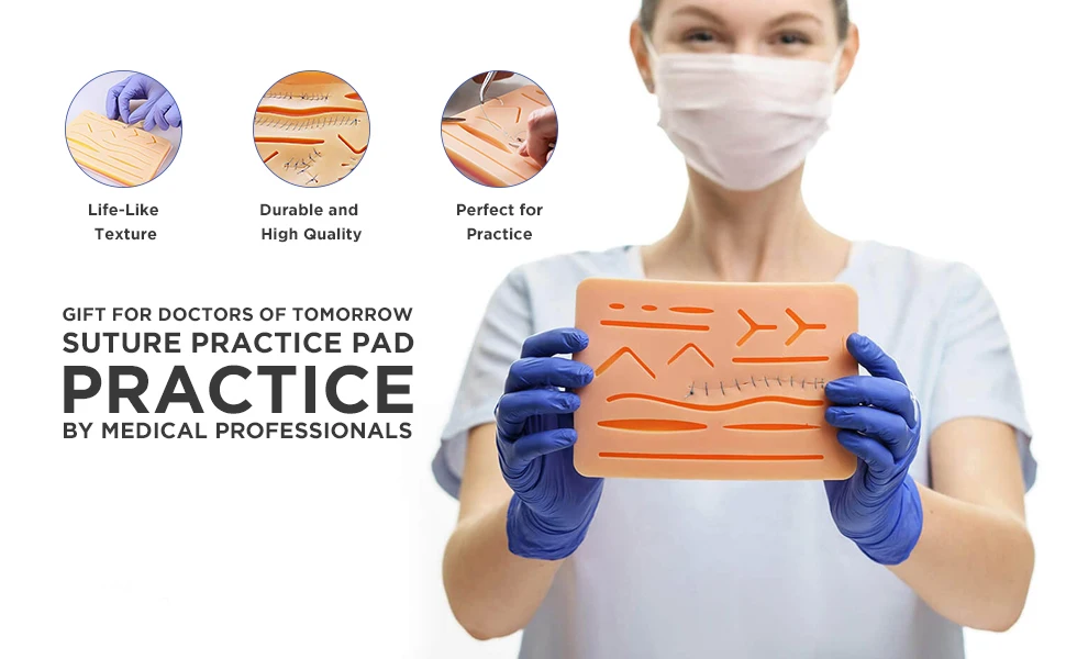 Suture Practice Kit Complete With Dissection Kit Tools Suture Training Pad 3 Layers With Double ...