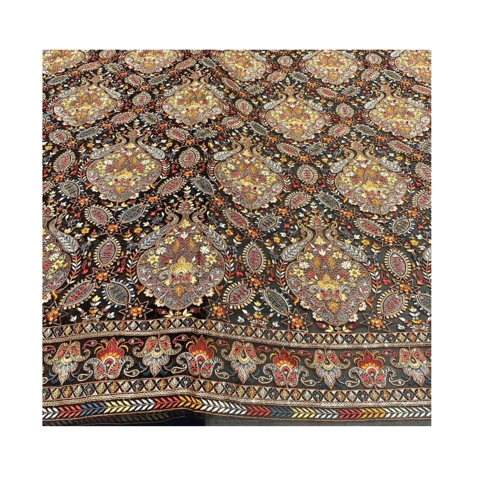 High On Demand Georgette Embroidery Fabric For Suit Available At ...