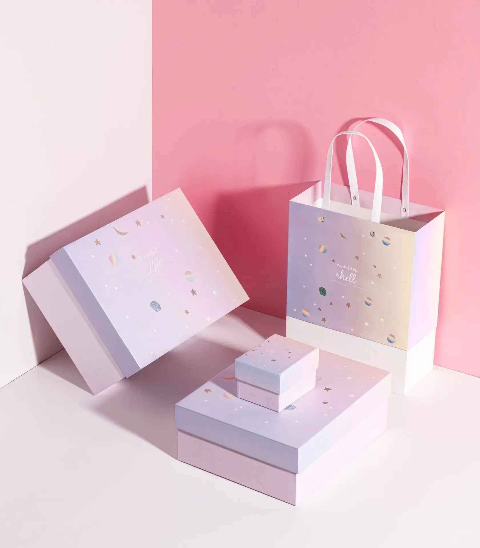 Customize Design Thank You Gift Bag Packaging Kraft Fancy Shopping ...