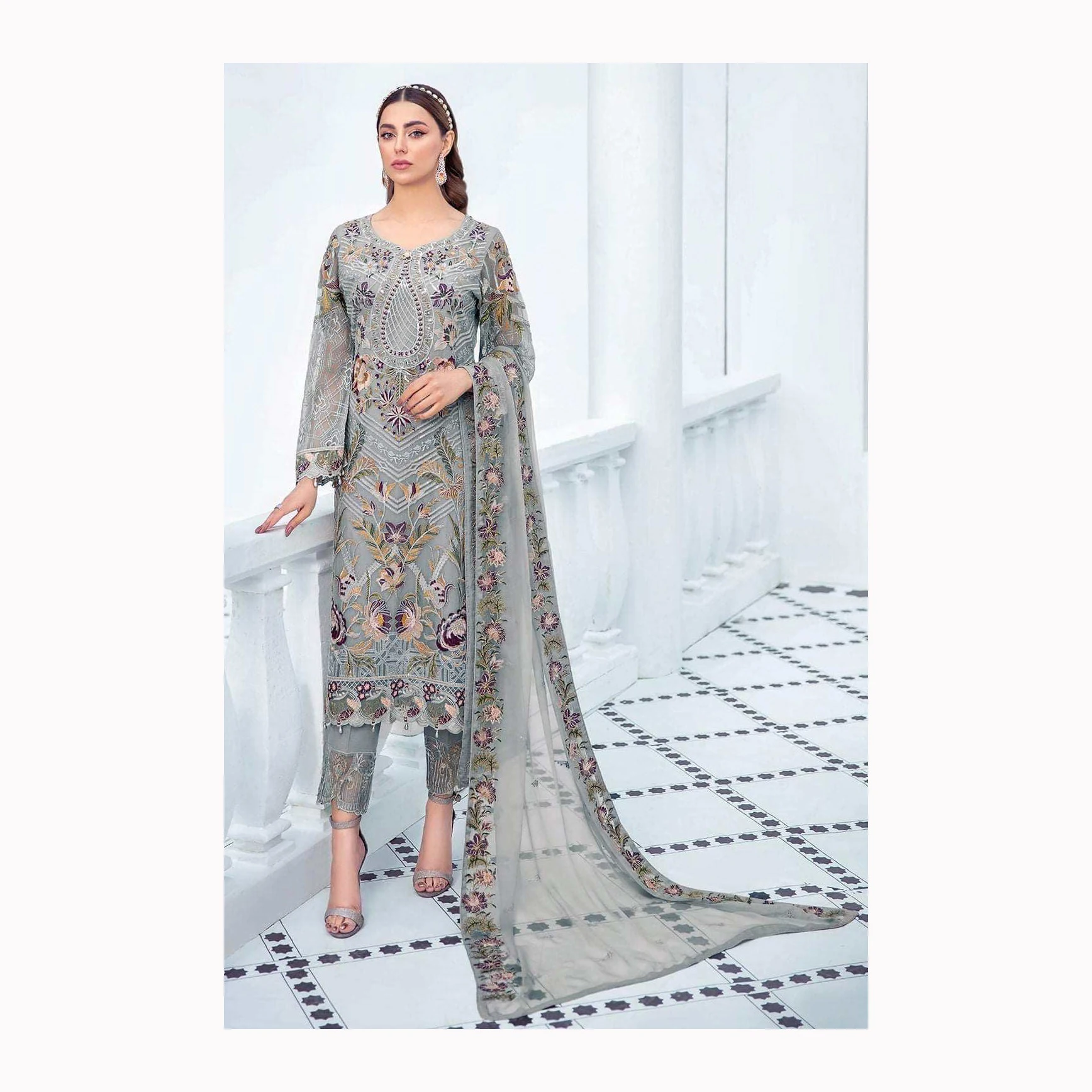 Alibaba.com: Muslim bridal lehenga choli, hijab wedding gown, simple ...