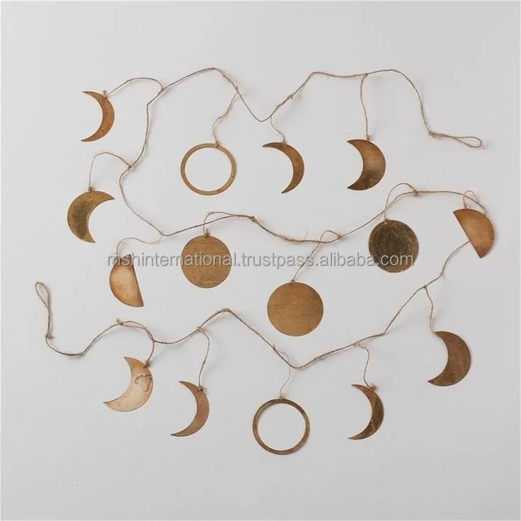 Antiq Garland Metal Moon Star Snowflake Ring Garland Home And Living ...