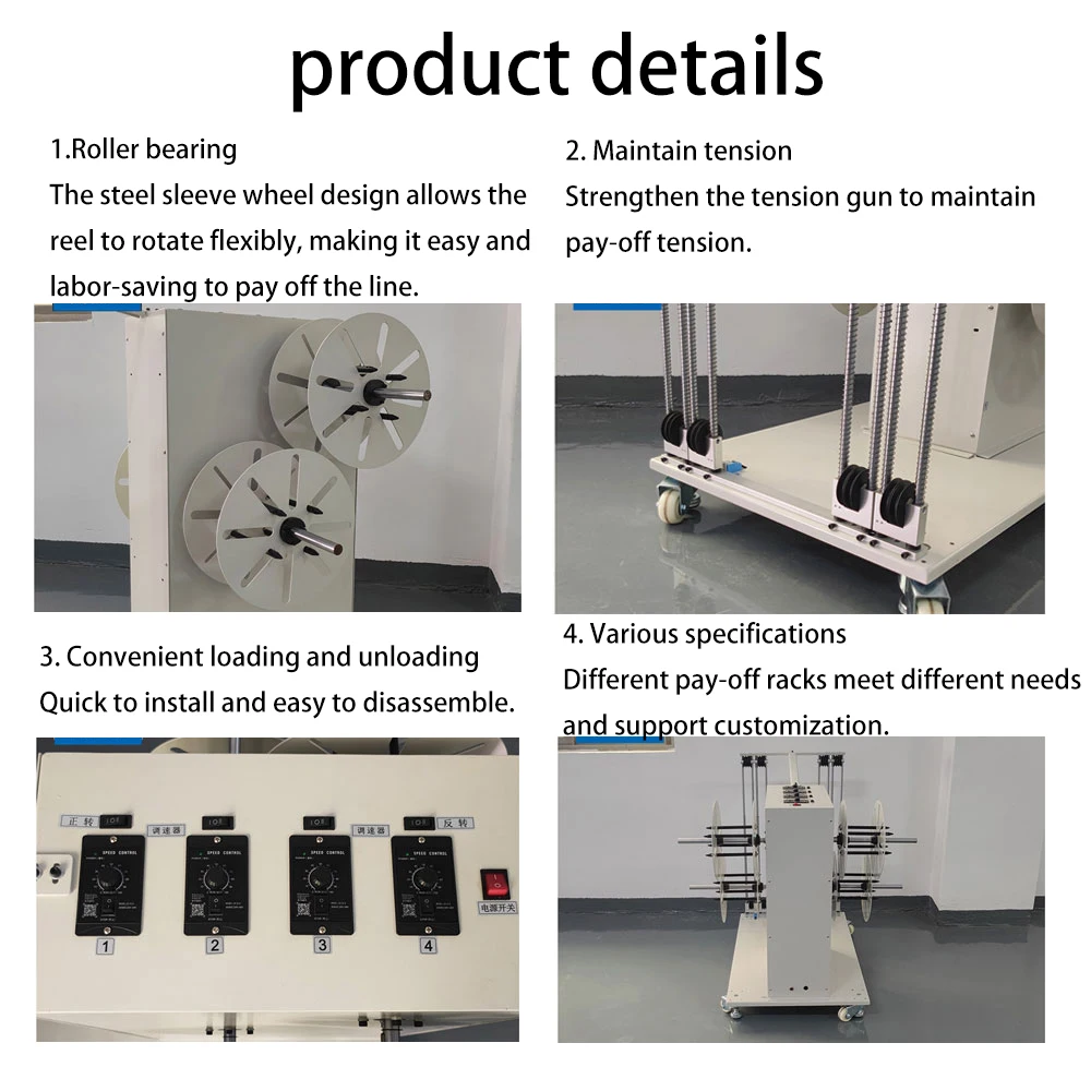 Automatic Cable Dispenser Four Wire Pay Off Machine Automatic Wire ...