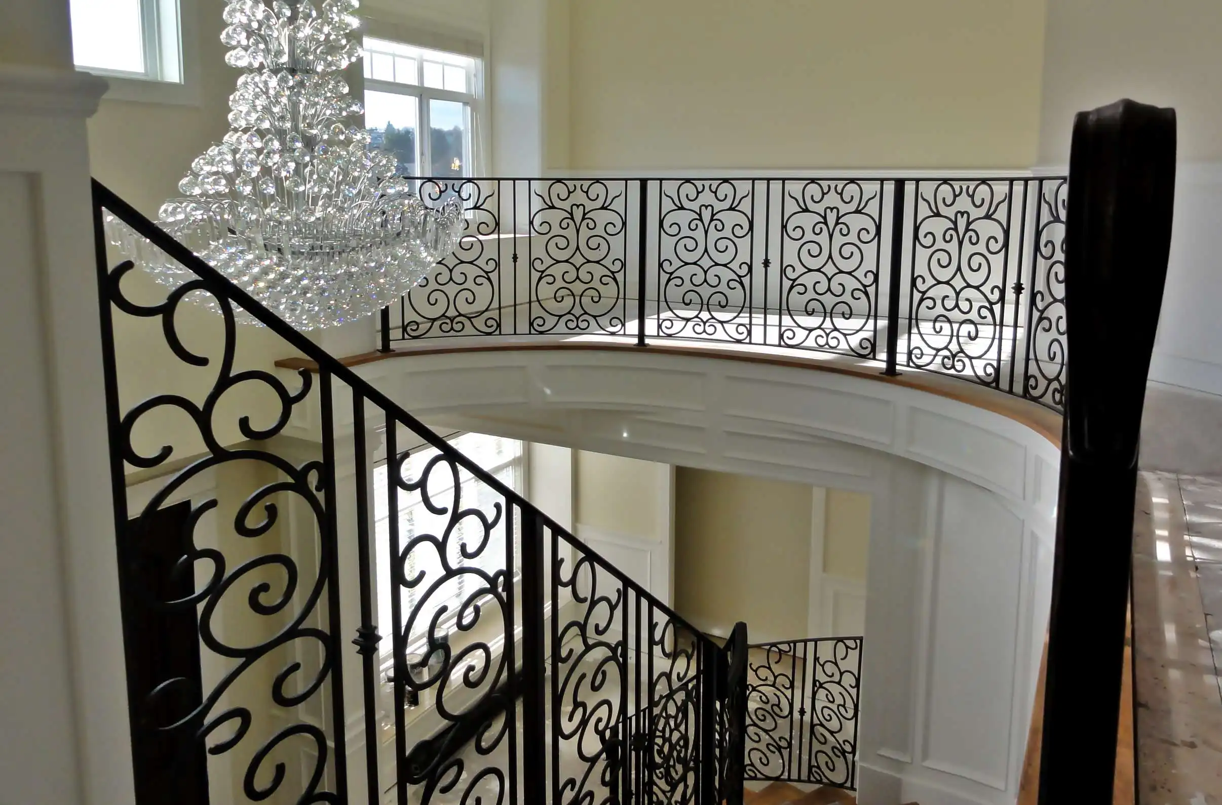 Staircase Handrail Design Wrought Iron Handrail Design Iron Stair ...