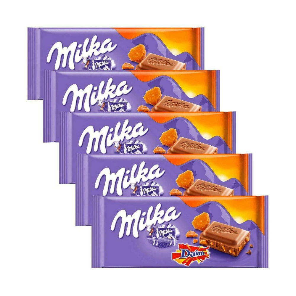 Milka Chocolate Alpine Milk 24 X 100g Bar,Melting Milka Alpine Milk Bar ...