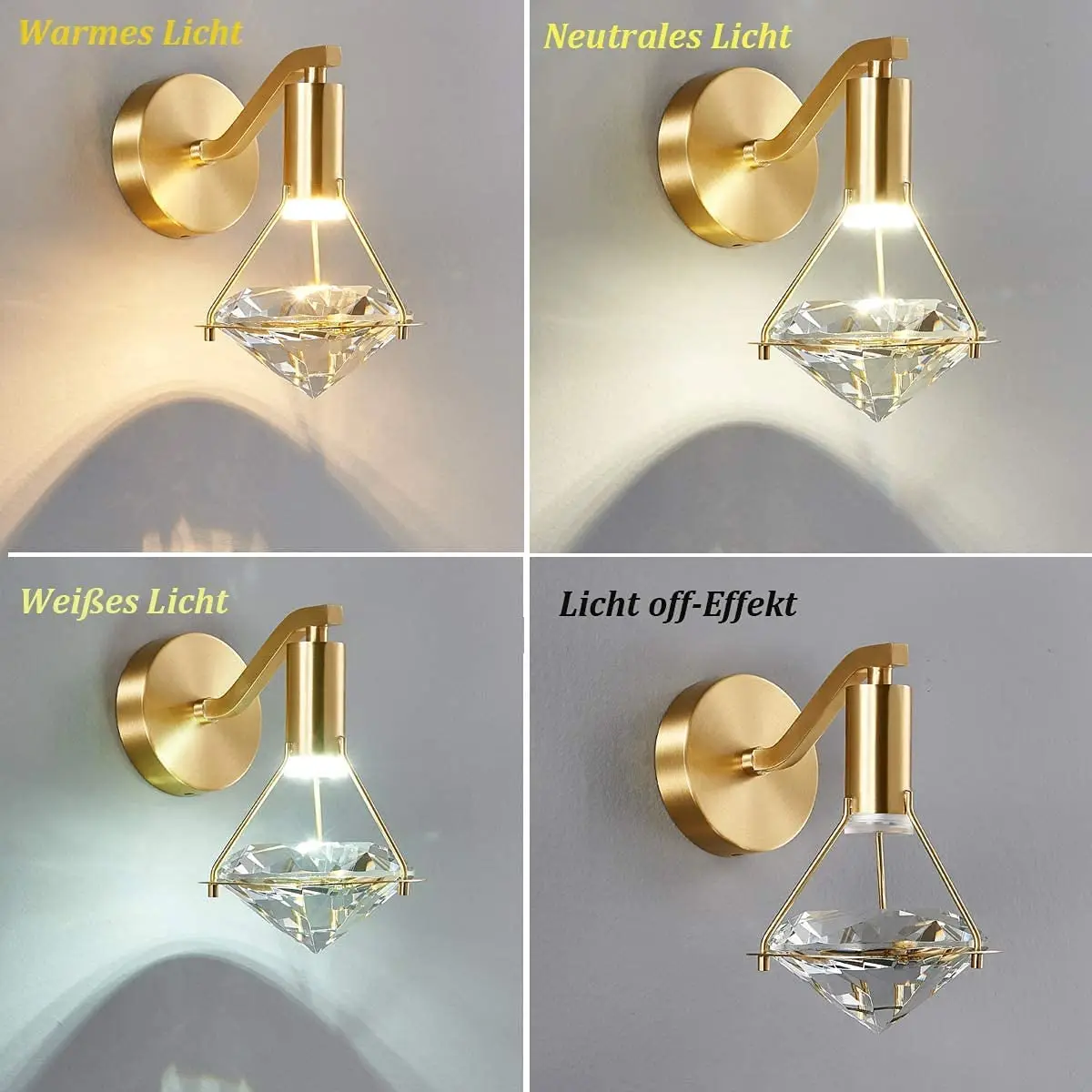 Hotel Wall Lights Indoor - Modern Luxury Rhombus Crystal Lamp