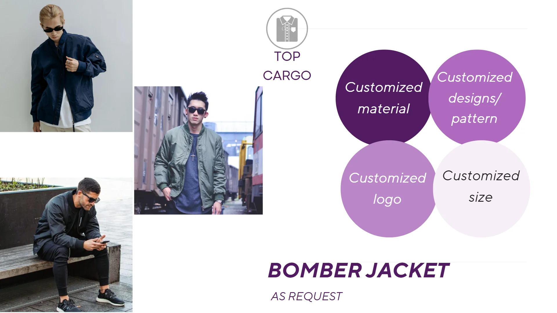 Outdoor Men's Bomber Jackets Custom Long Sleeve Casual Fashion Street ...