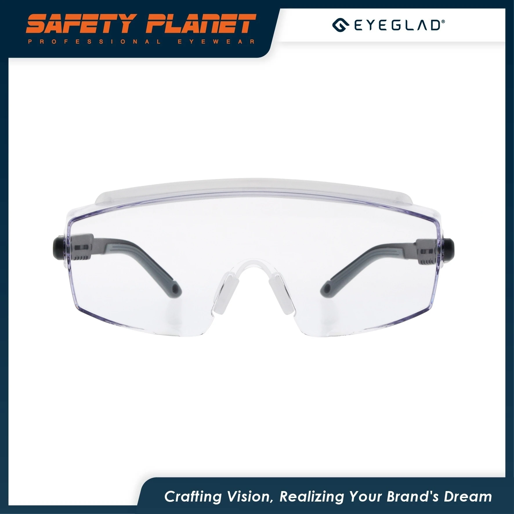 ANSI Z87.1 Certified High Impact Safety Glasses with Adjustable Temples ...
