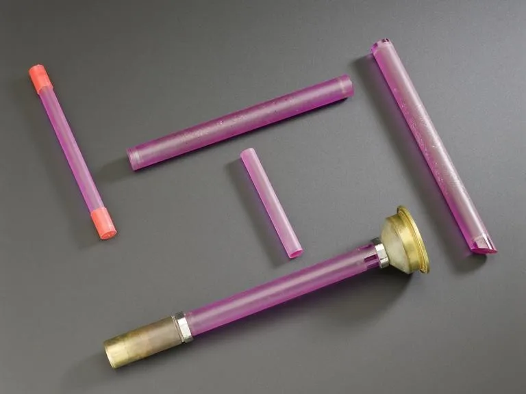 Synthetic Ruby Crystal Rod 11mm Diameter X 150mm Length for Optical ...