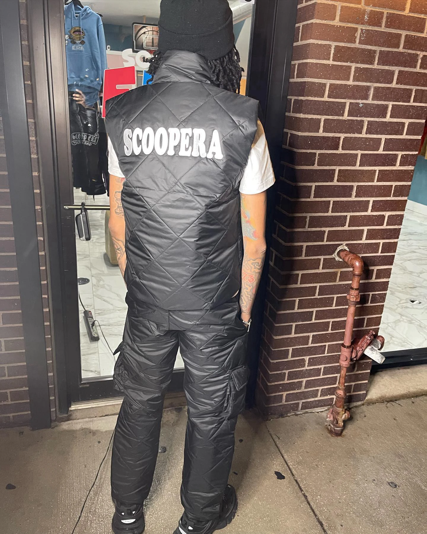 Custom Embroider Men's Puffer Pants And Jacket Set Tracksuit Sweatsuit ...