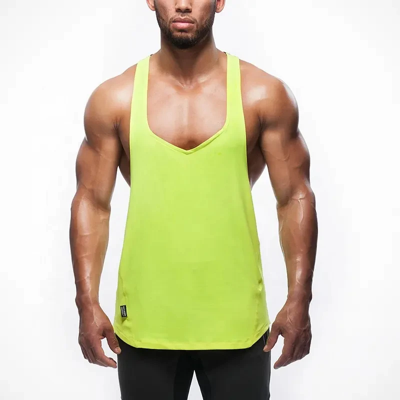 Team Custom Square-cut Collar Muscle Tank Top Man Sports Gym Stringer ...