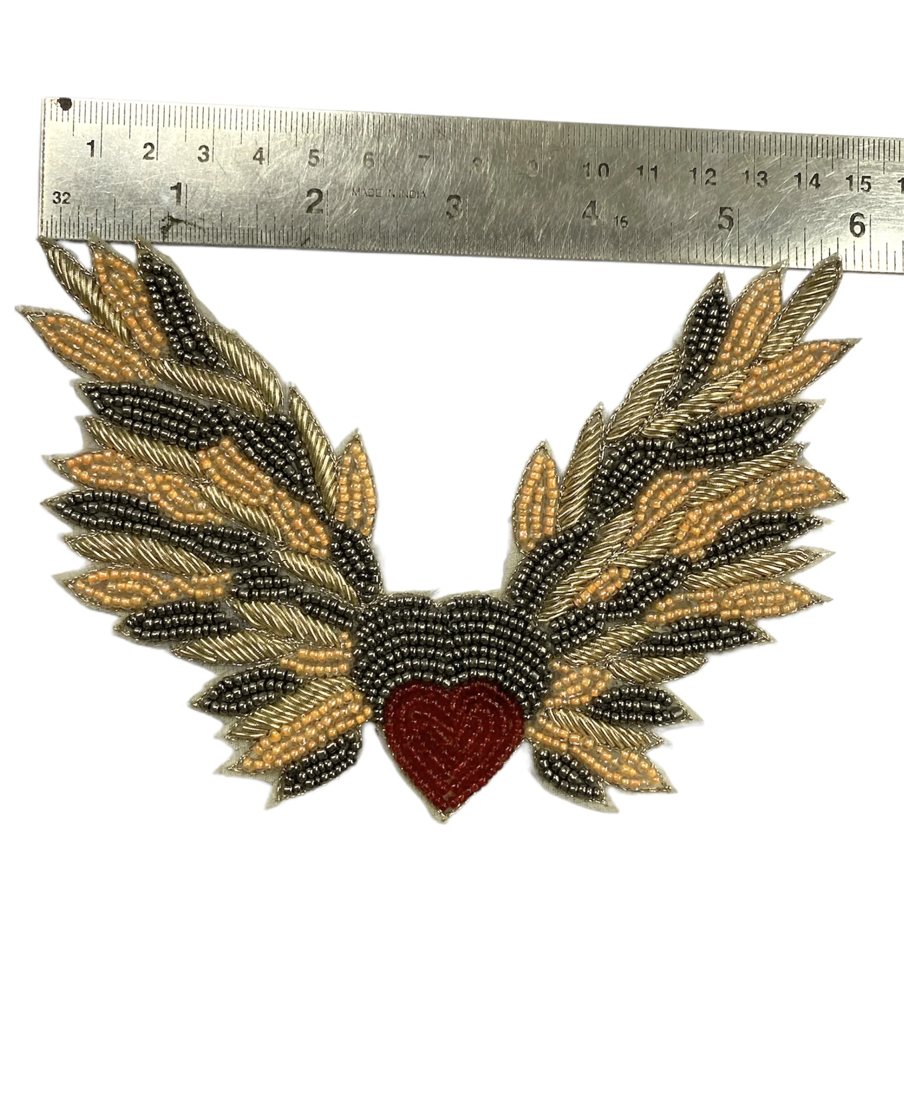 French Wire Dabka Gold Embroidered Patches Handmade Name Tag Badges for ...