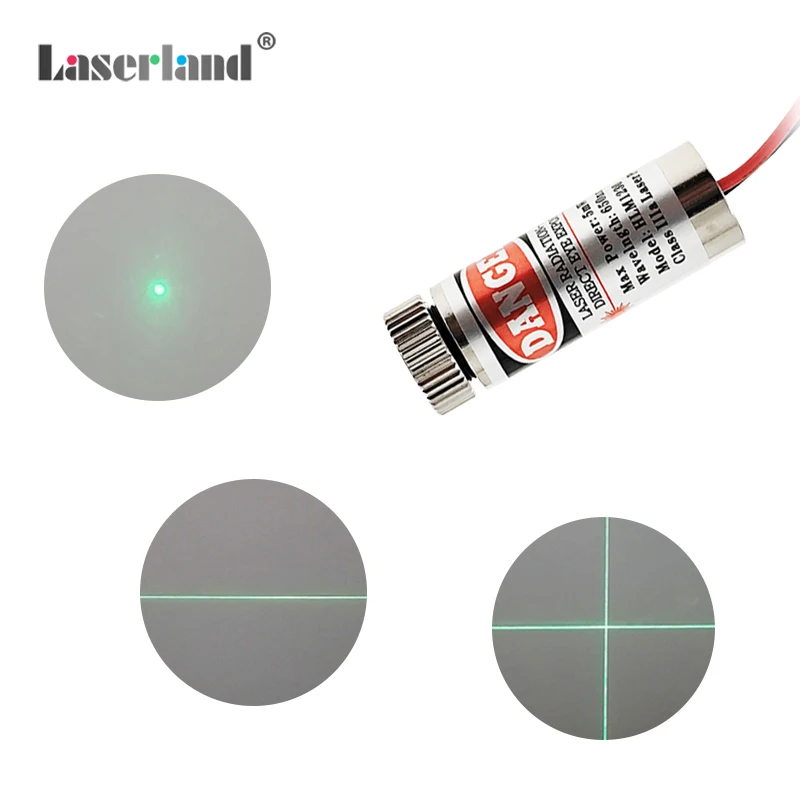510nm Green Semiconductor Laser Module Laser Dot Line Cross Laser Light ...