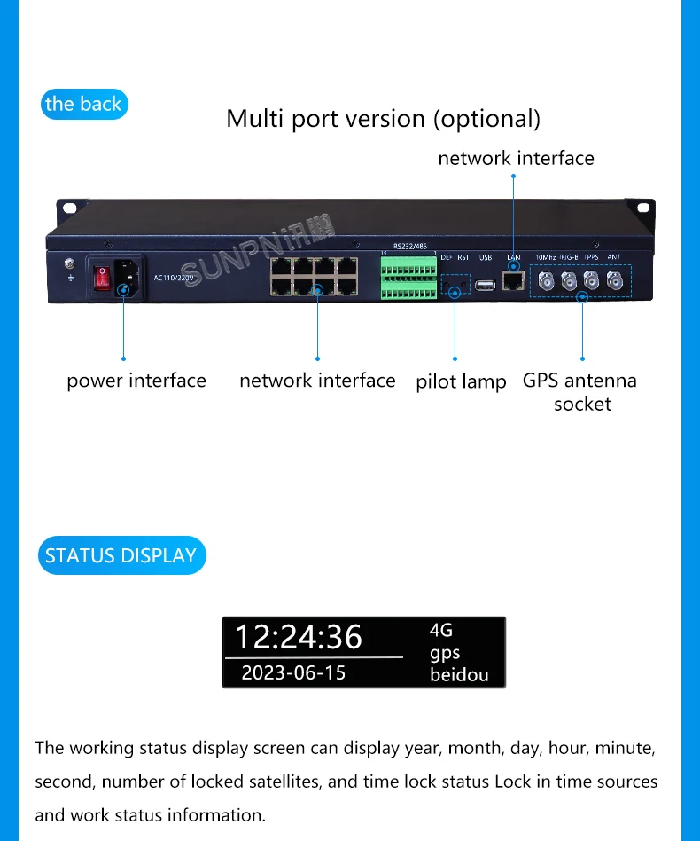 Atomic Clock Server Rack - GPS Network Time Synchronization