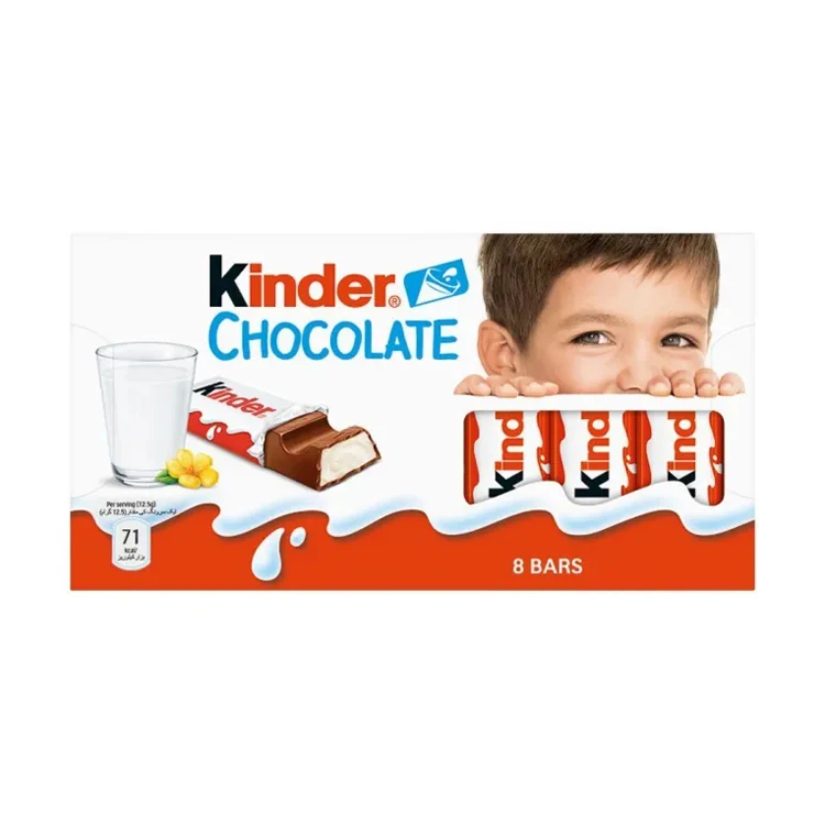 Kinder Chocolate Filled Milk Chocolate With A Rich Milky Filling 8 Bars ...