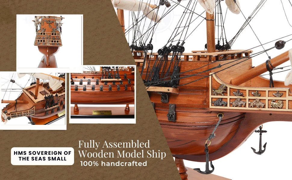 HMS Sovereign of the Seas - Nautical Handcraft Model Boat