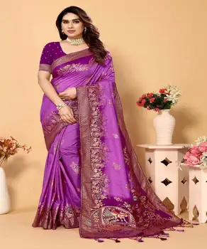 Saree Sari New Trending Cording Sequence Saree Unique Outfit Fashion Embroidered Work Sarees On ...