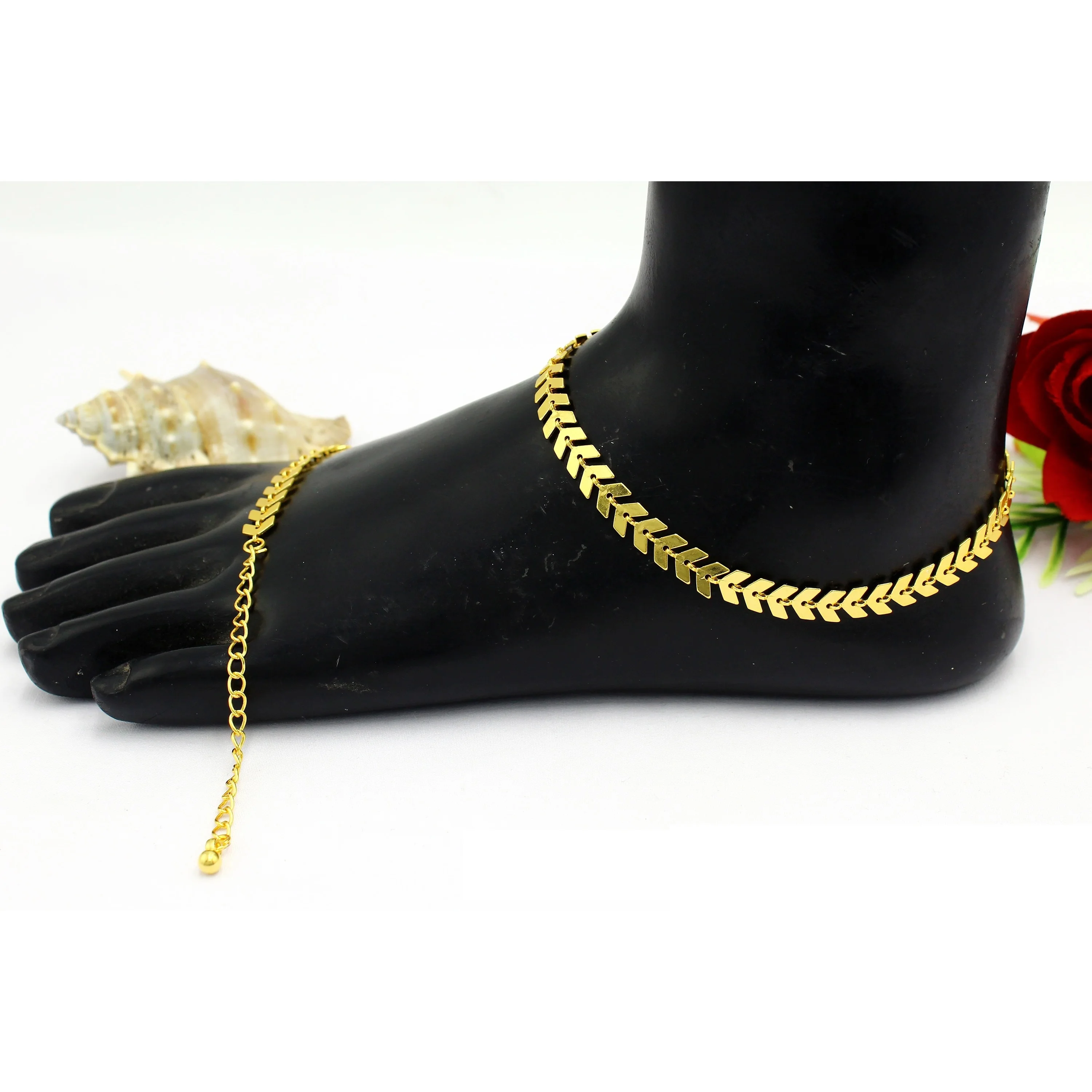 Fashion Jewelry Anklets Indian Jewelry Uae Dubai Jewelry Anklet Gold ...