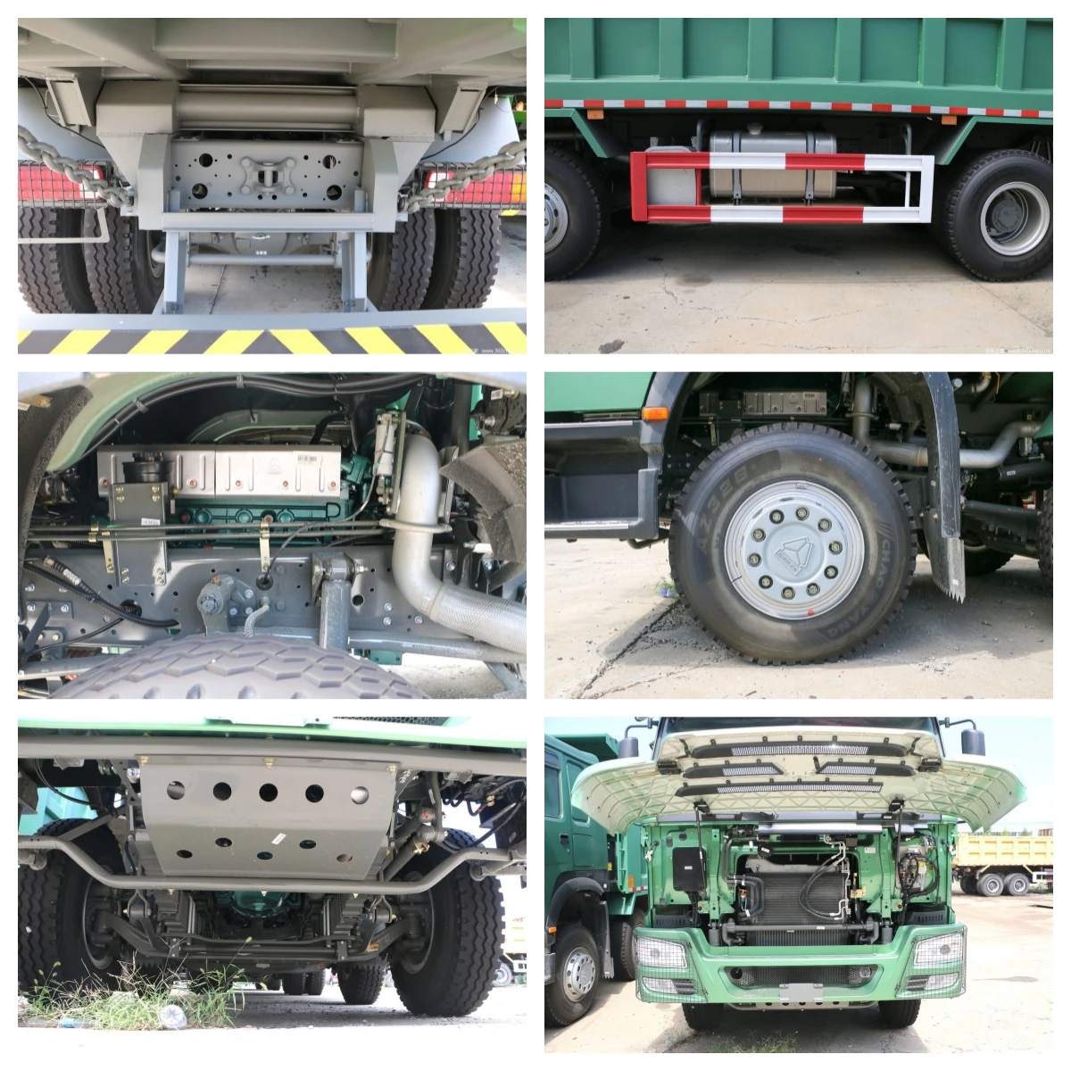 Heavy Duty Howo Dumper Trucks Used 8x4 12 Wheel Tires