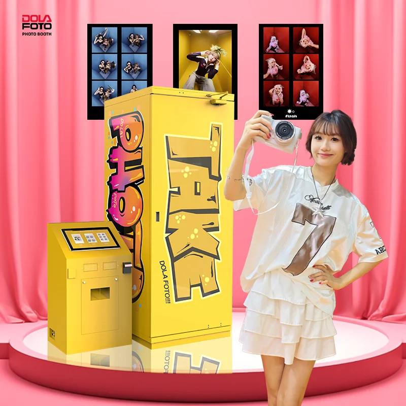 Photobooth Korean Photo Booth Multi-Device Photography HOT SALE Logo Vending Machine Support ...