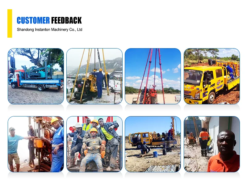 4WD Self Driving Tractor Mounted Rotary Drilling Rig DTH Hydraulic ...