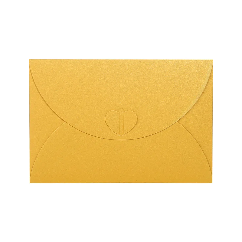 Colored Heart Buckle Kraft Paper Envelopes Luxury Pearl Paper Envelopes ...