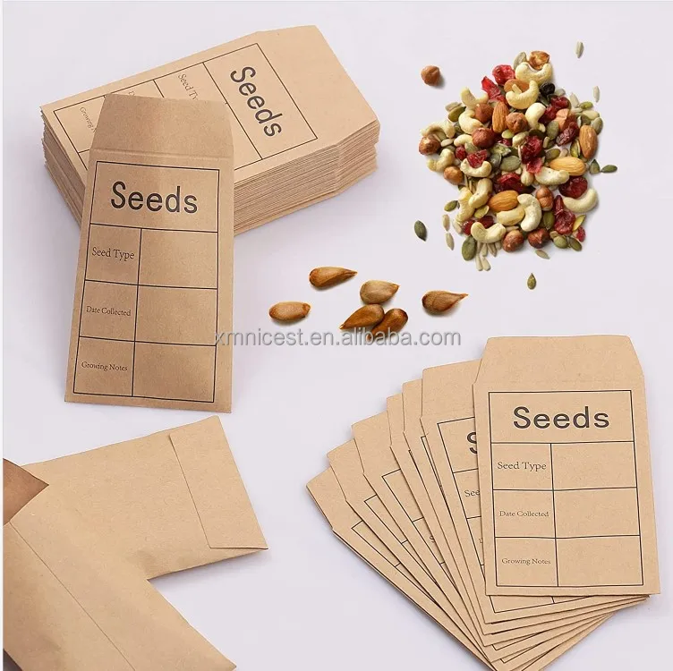 Custom Biodegradable Kraft Garden Seed Packets