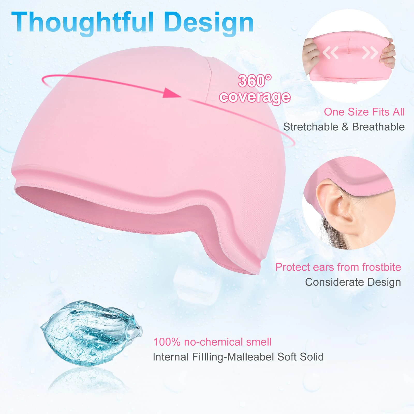 Bellewins Chemotherapy Hair Loss Full Enclosure Head Ice Pack Headache ...