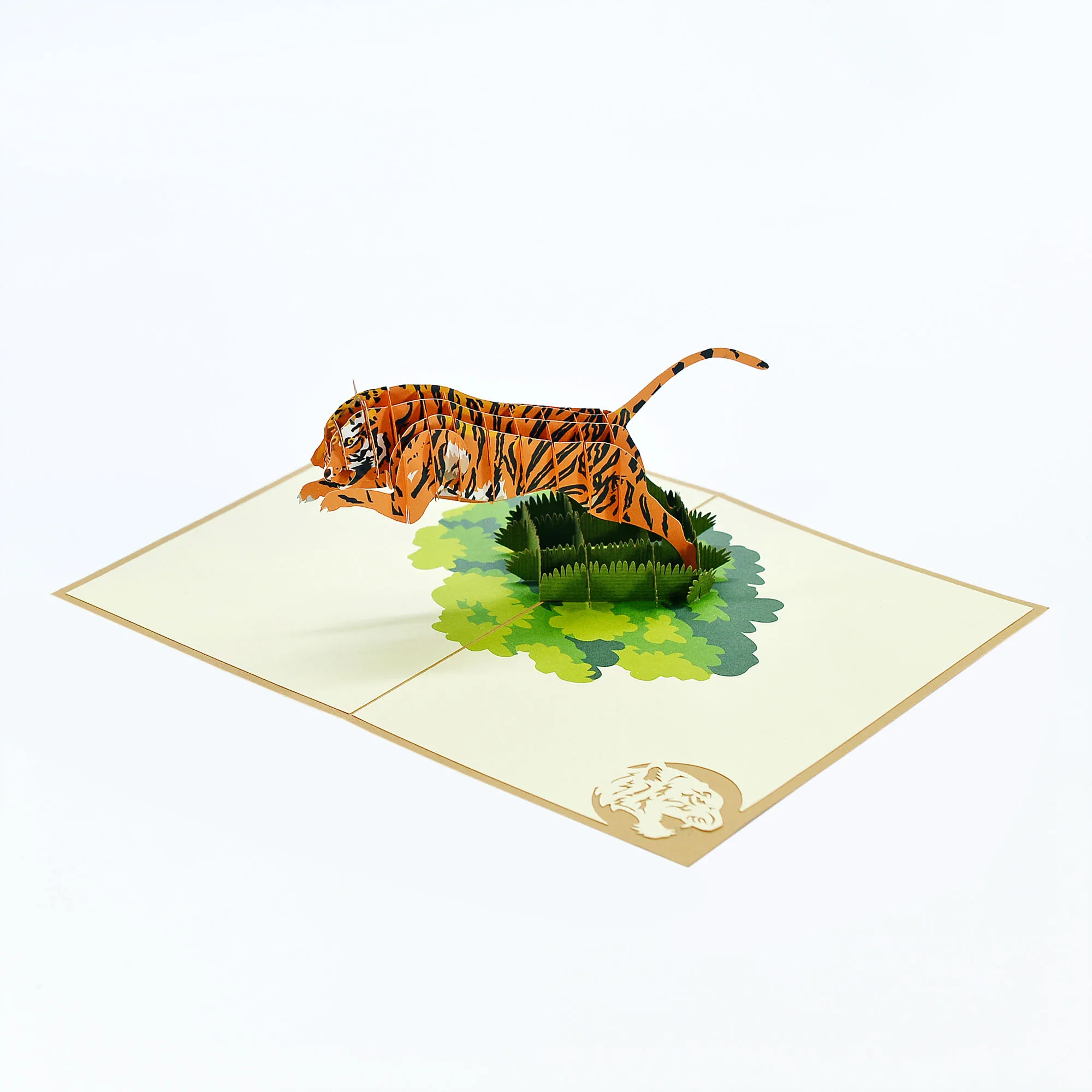 Tiger 3D Animal Pop-up Greeting Cards Box Style Craft Gift From Vietnam ...