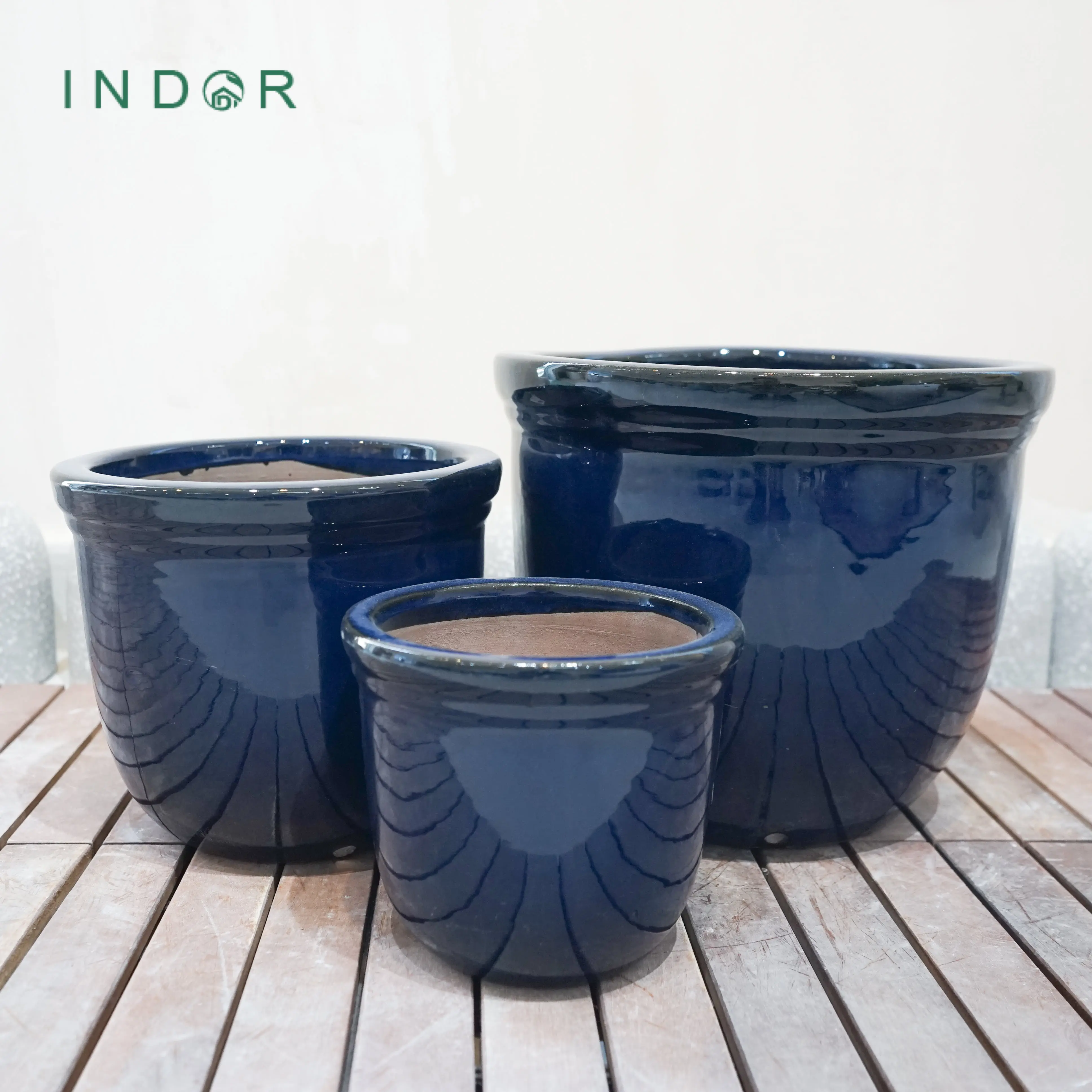 Vietnam Mediterranean Glazed Ceramic Collection Floor Boughpot Home ...