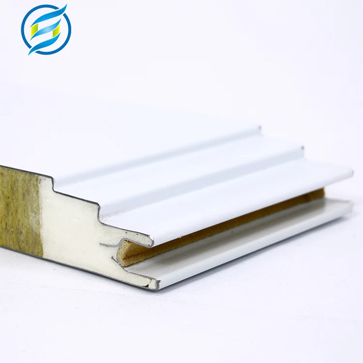 Color Steel Plate Rock Wool Construction Building Materials Sandwich ...