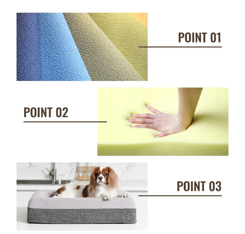 Custom Luxury Slow Rebound Memory Foam Pet Cat Dog Bed - Buy Oem/odm ...