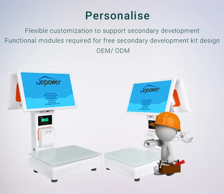 Ai Pos Scale Terminal Smart Recognize Food Touch Screen Scale 15.6 Inch ...