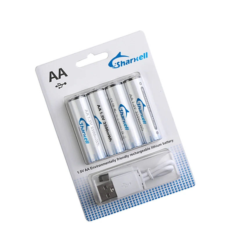 Portable 1.5v Aa Usb Rechargeable Lithium Ion Battery - Buy Aa ...